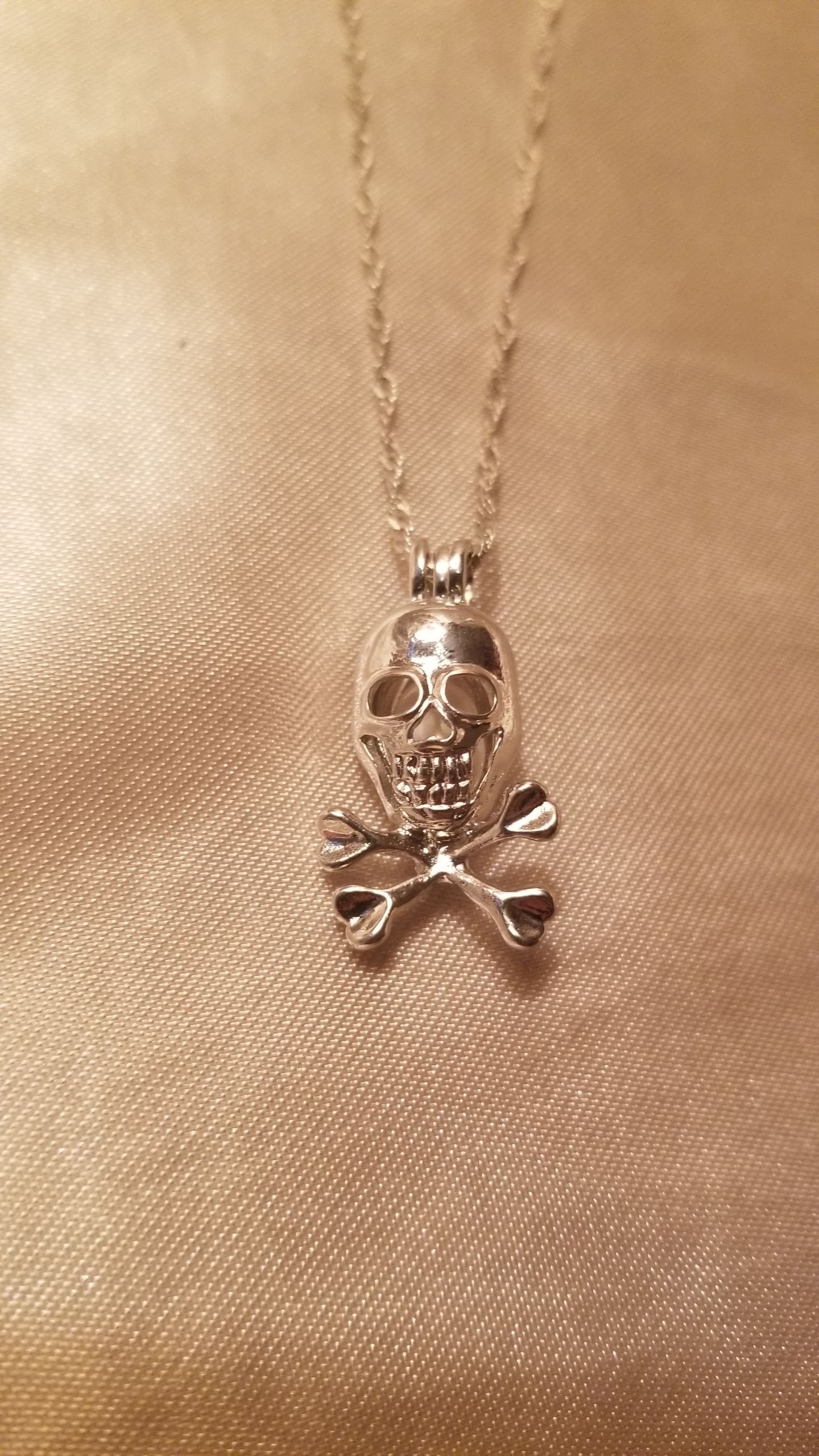 Skull Pearl Cage Necklace — Cynfull Arts