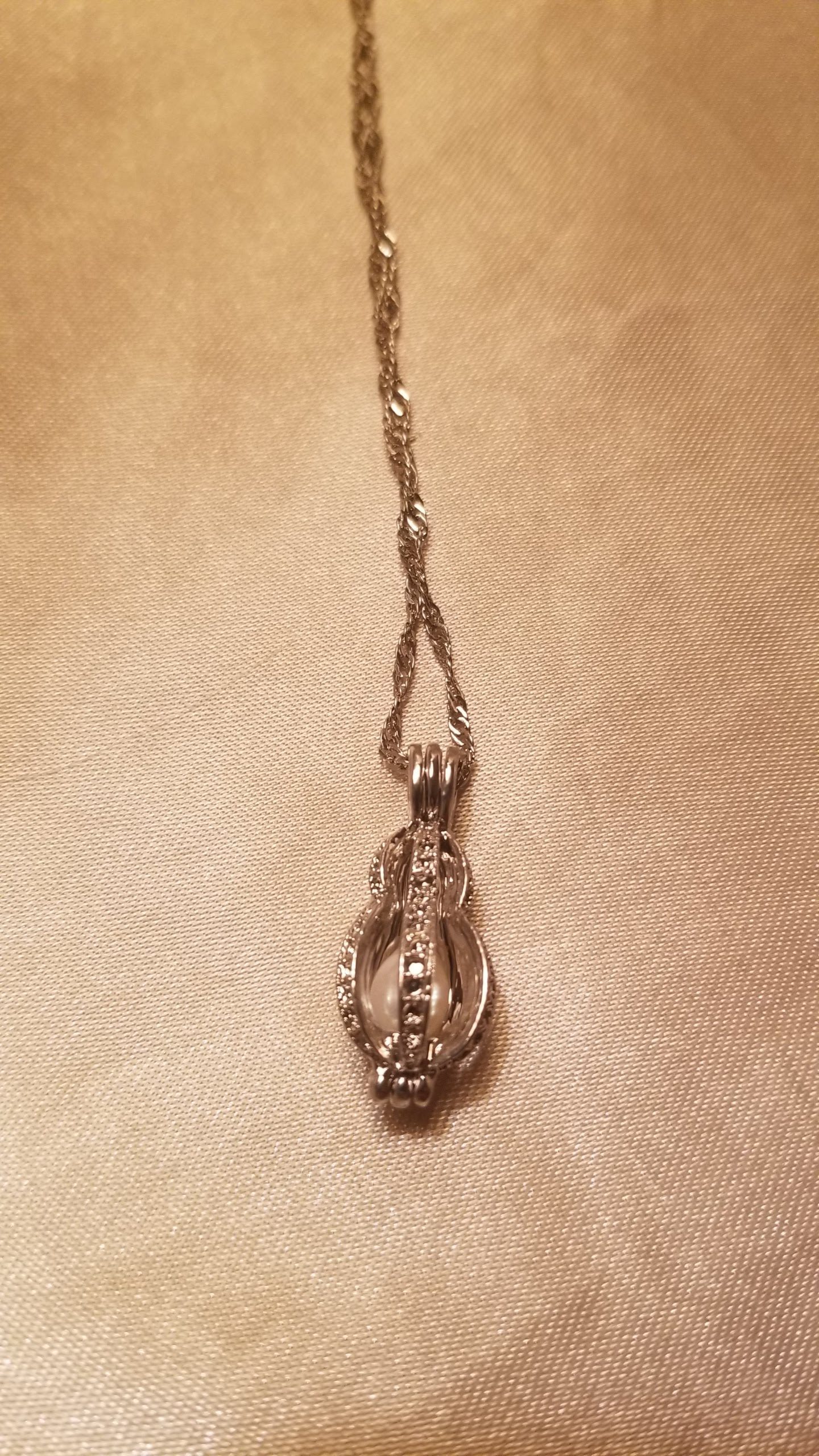 Pear Pearl Cage Necklace — Cynfull Arts