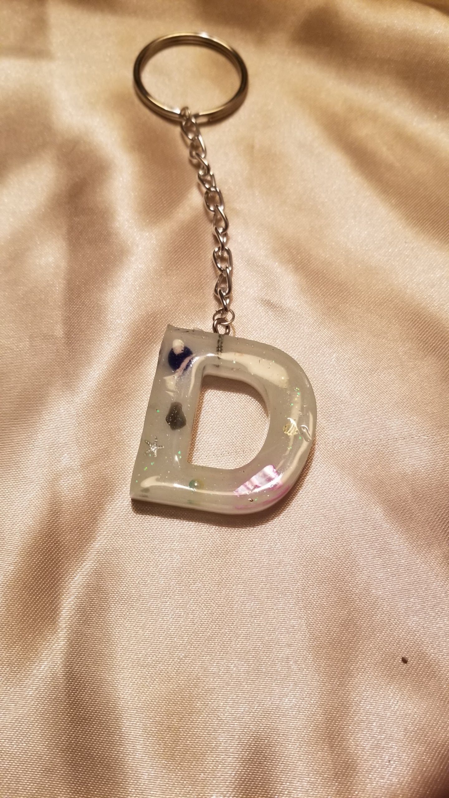 Letter D Ocean Keychain - Cynfull Arts