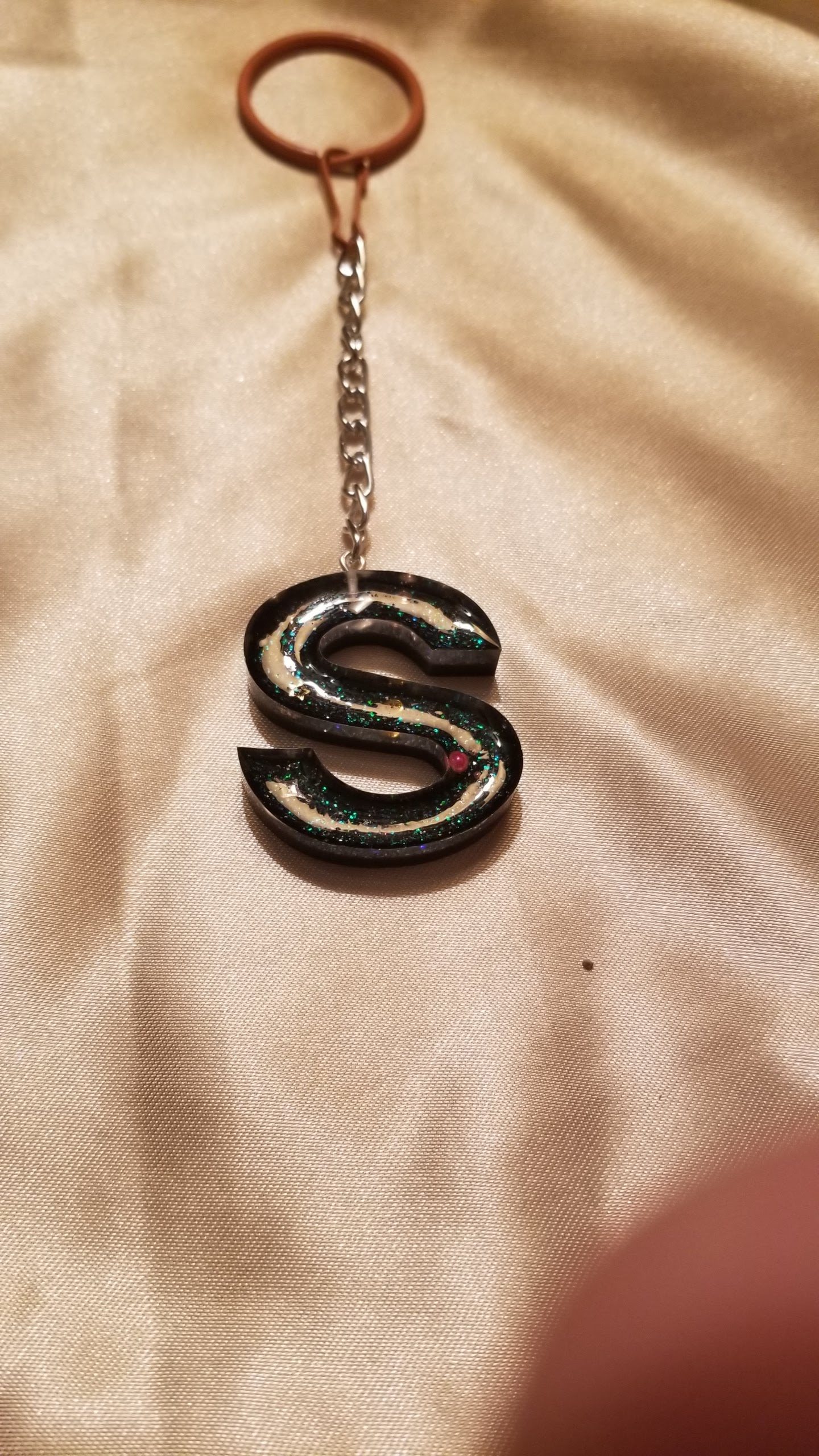 Letter S Space Keychain — Cynfull Arts