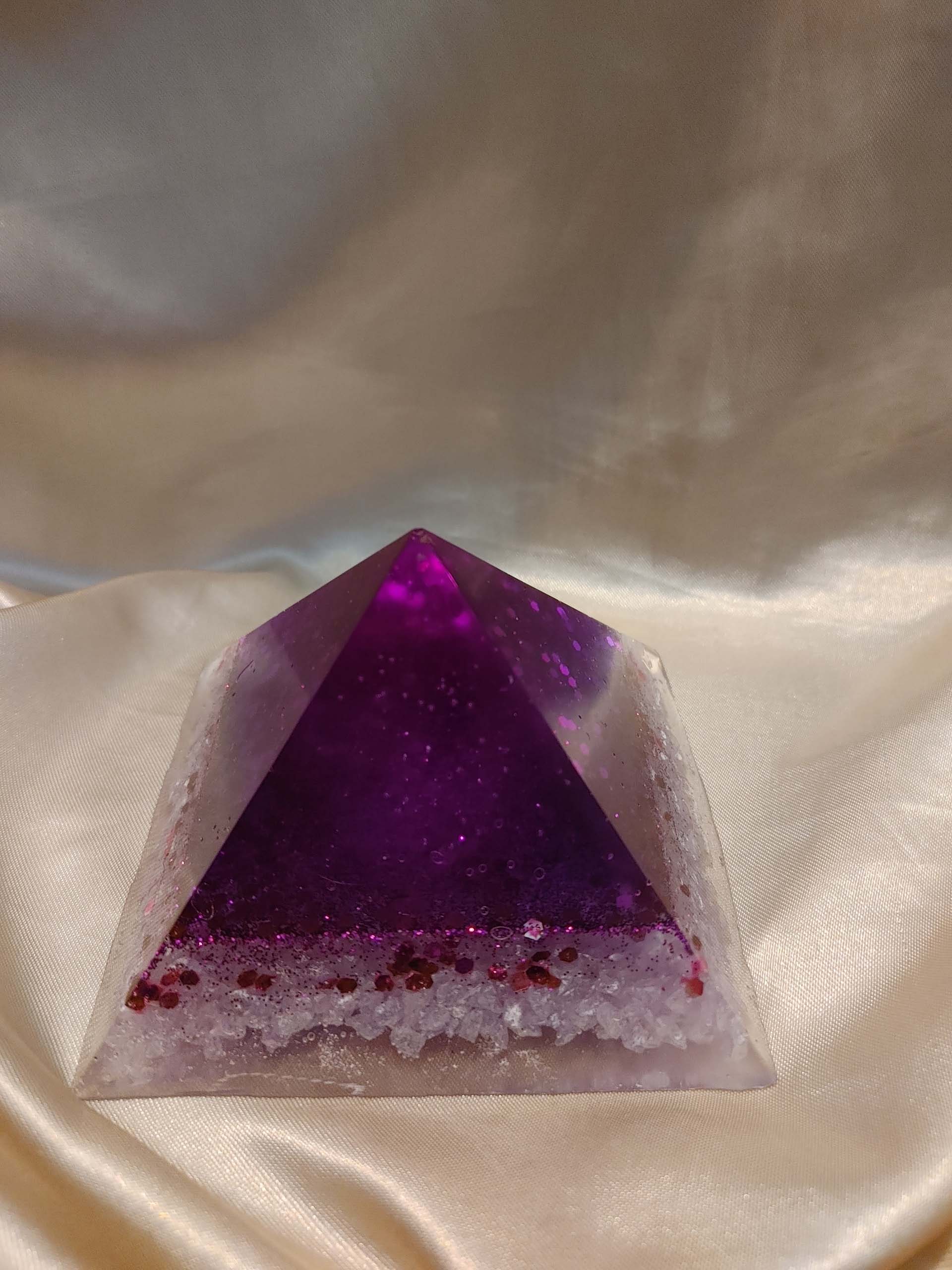 Purple Layered/Coloured Rocks Pyramid — Cynfull Arts